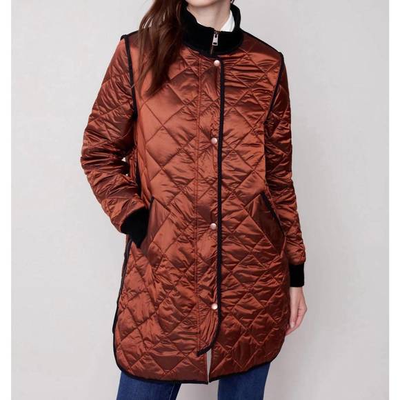 CHARLIE B | Jackets & Coats | New Charlie B Long Quilted Jacket In ...